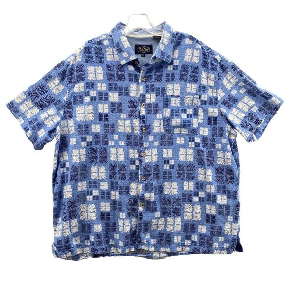 Nat Nast | Shirts | Nat Nast Men Shirt Xl Blue Luxury Original Hawaiian ...